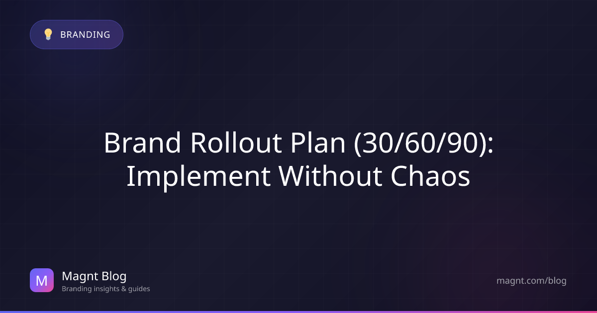Brand Rollout Plan (30/60/90) (2025) | Magnt | Magnt